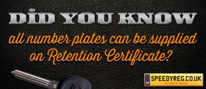 All number plates on Retention Certificate?