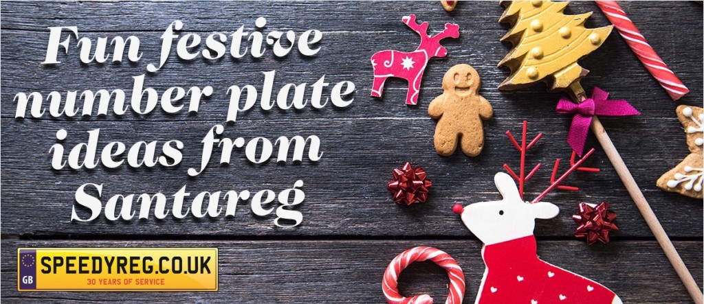 Fun festive number plate ideas from Santareg