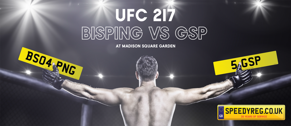 UFC 217 | Bisping vs GSP in NYC | MMA & UFC Number Plate Ideas